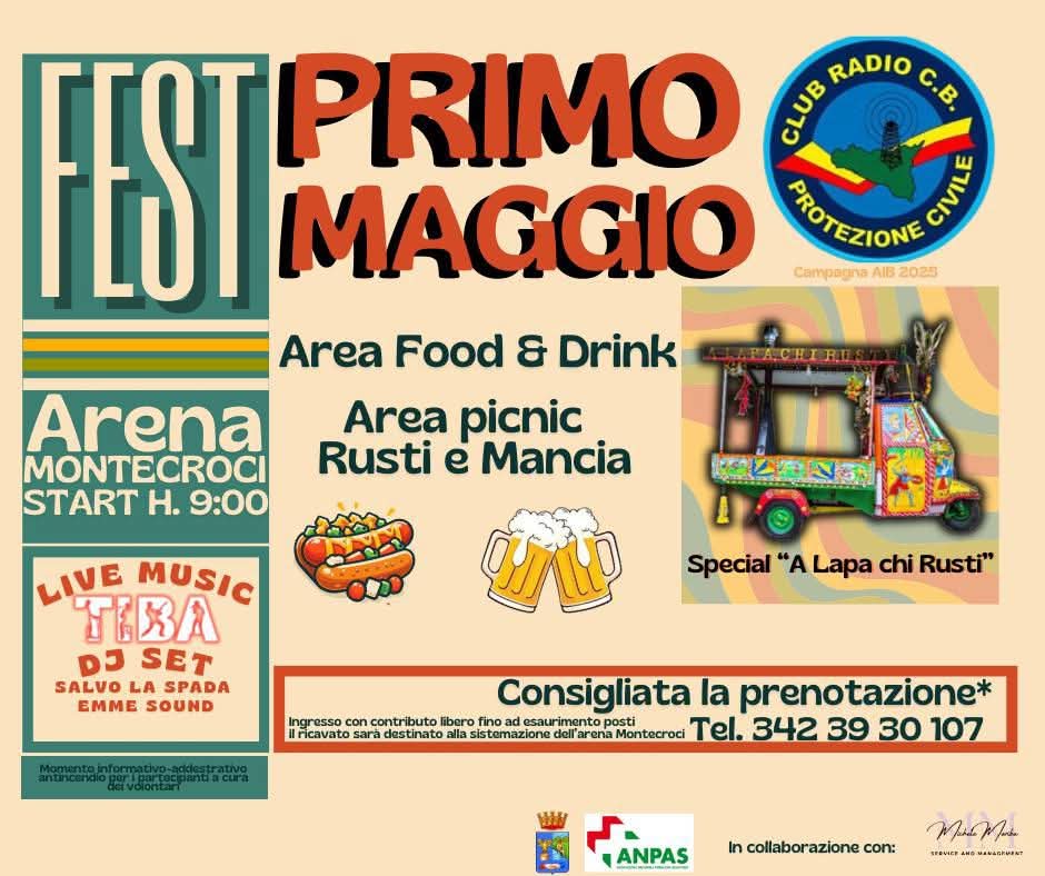 Il "Primo Maggio Fest" all'Arena Montecroci "Michele Stilo" con la ...